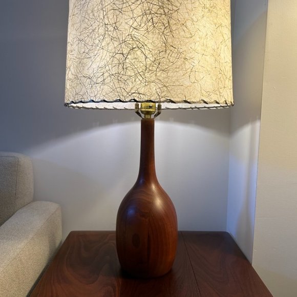 Mid Century Modern | Other | Mid Century Modern Staved Teak Wod Bulbous ...